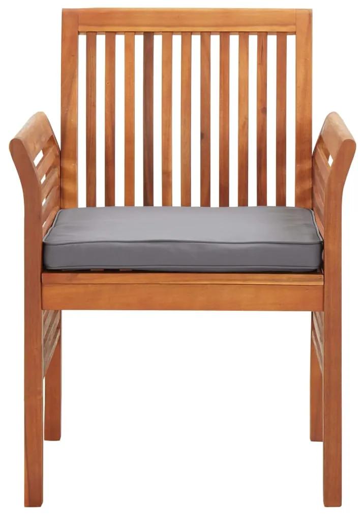Zahradní jídelní židle s poduškou masivní akáciové dřevo - Default Title