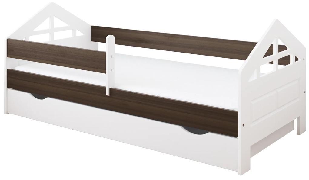 BabyBeds Dětská postel ALA Velikost postele: 180x80 cm, Barevné provedení: Ořech, Úložný prostor: Ne, bez úložného prostoru Bílá
