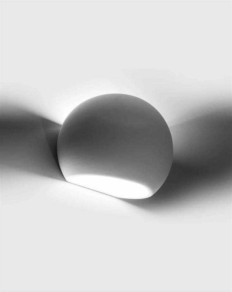 Nástěnné svítidlo Globe, 1x bílé keramické stínítko