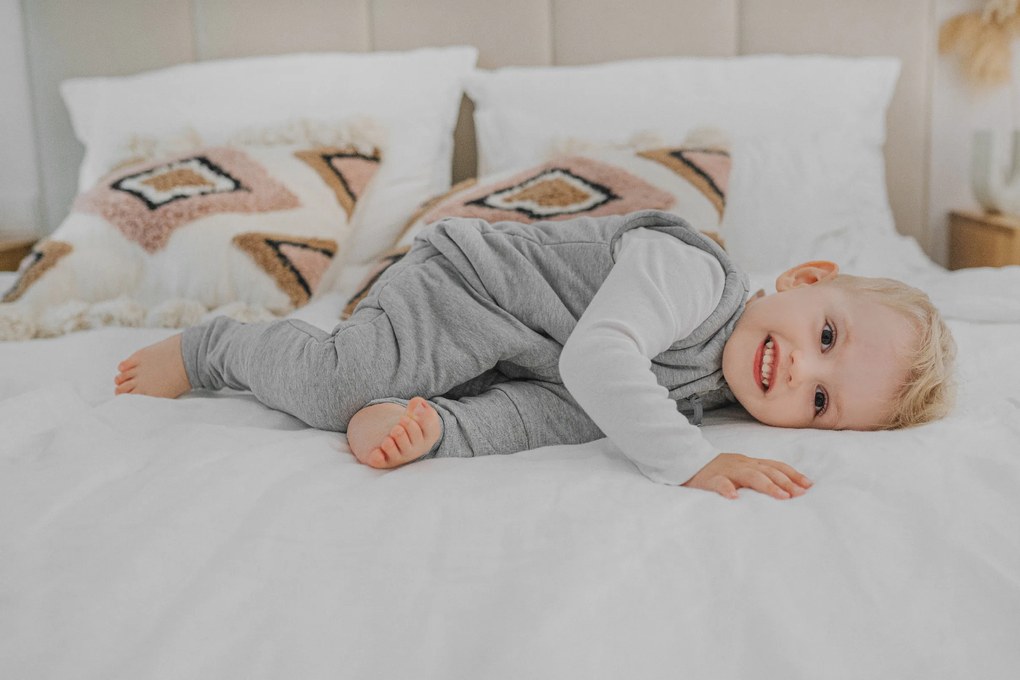 Sleepee Celoroční spací pytel s nohavicemi RŮŽOVÝ z bavlny Zvolte rozměr: M (3 - 4 roky)