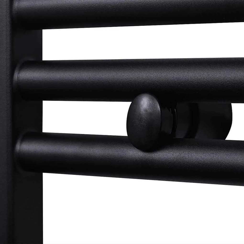 Černý žebříkový radiátor obloukový ústřední topení 500 x 1 160 mm 141915