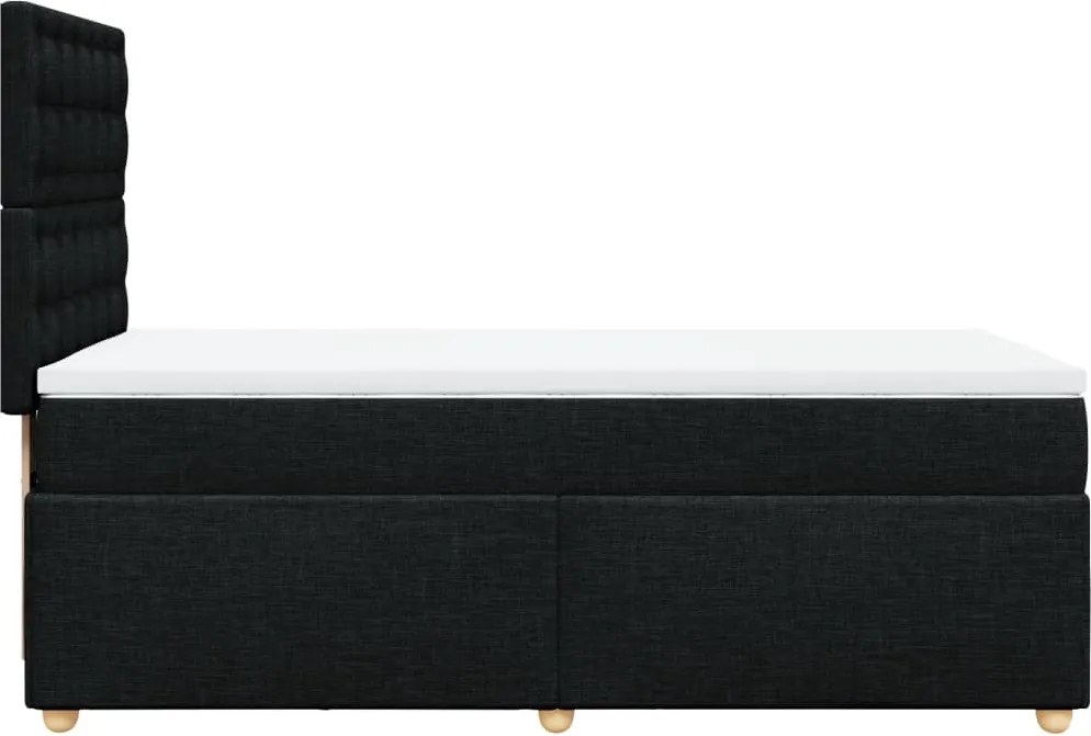Box spring postel s matrací černá 100 x 200 cm textil 3293507