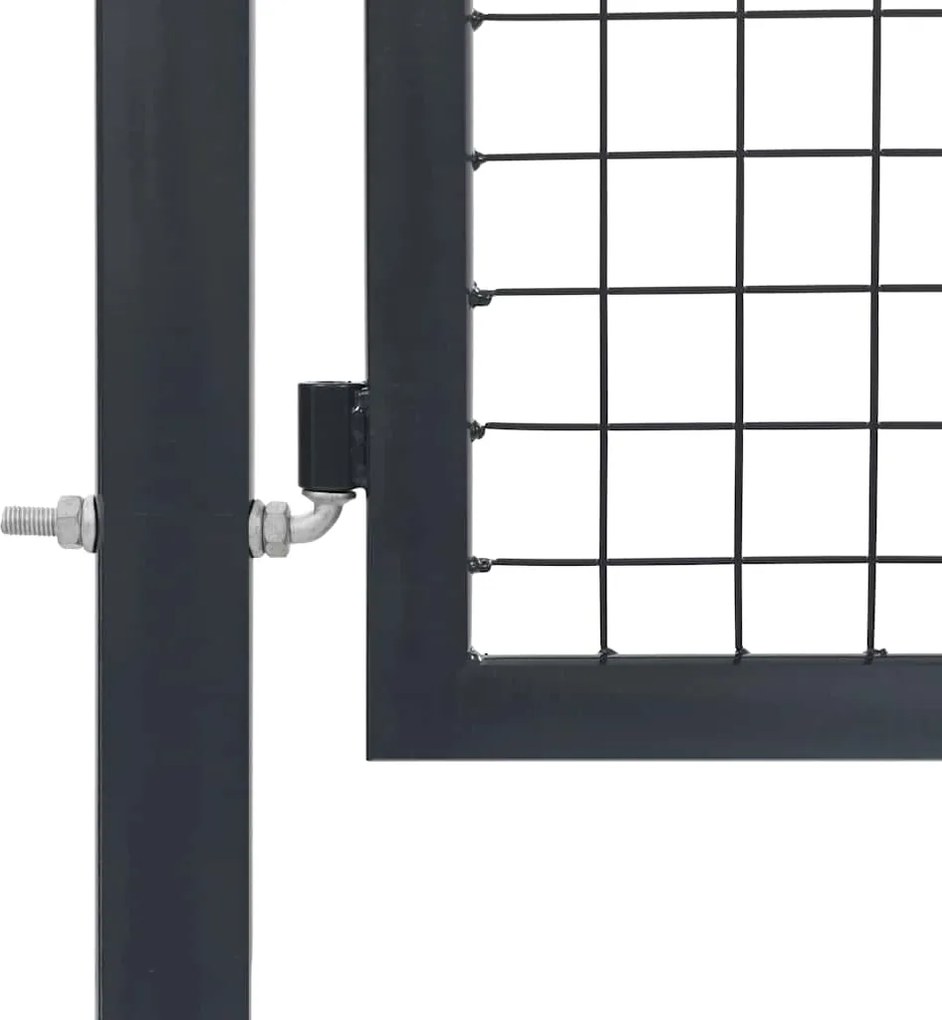 Zahradní brána se sloupky ocel 350 x 140 cm antracitová 144401