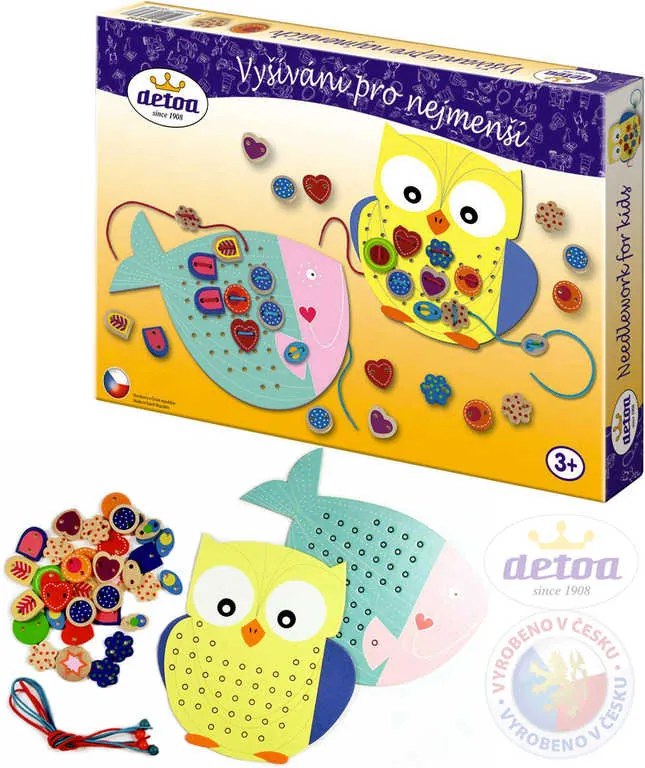 DETOA DŘEVO Vyšívání pro nejmenší kreativní set 41dílků dt14212