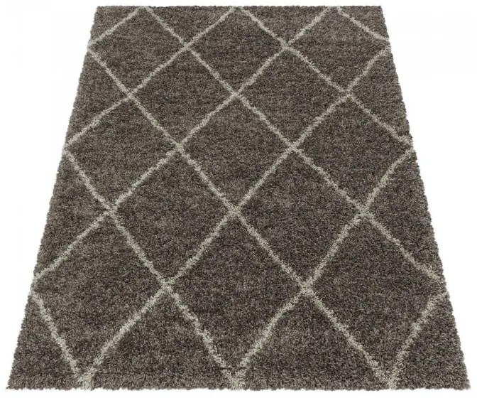 Vopi | Kusový koberec Alvor shaggy 3401 taupe - 200 x 290 cm