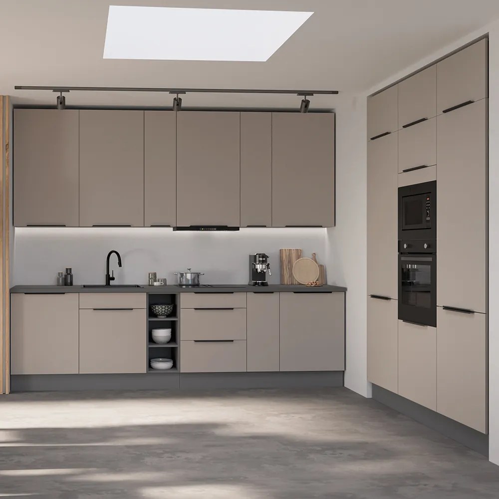 ARIA ta | horní skříňka 50 GU-36 1F výklopná | 50 cm | ANTI FINGERPRINT povrch | antracit/béžová