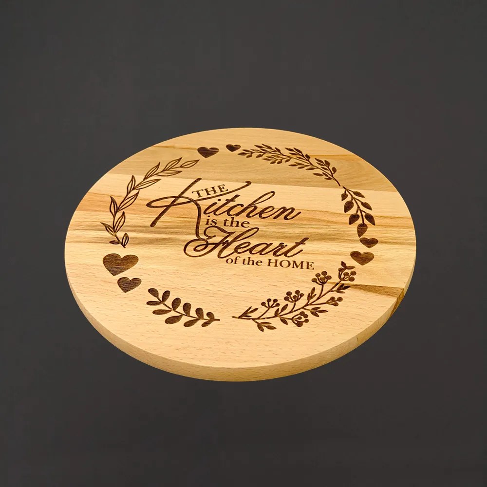 AMADEA Dřevěné servírovací prkénko - podnos větvičky, masivní dřevo, 25 cm