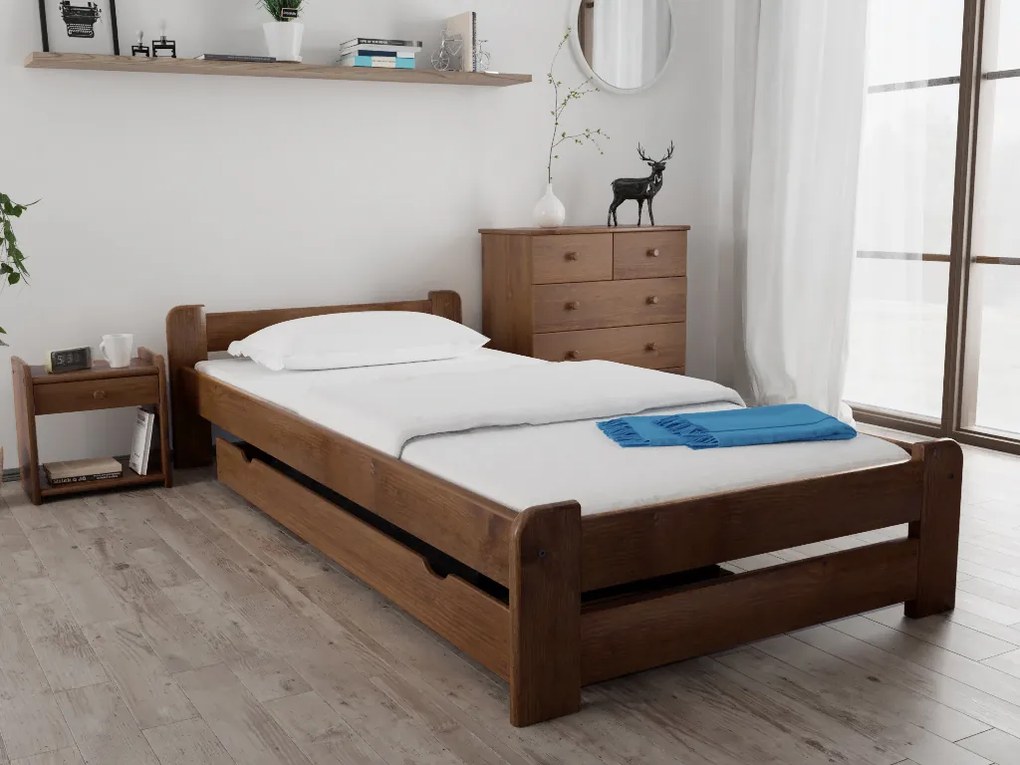Postel Emily 80 x 200 cm, dub Matrace: Matrace Sommera 18 cm