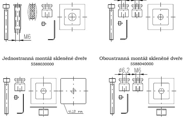 Dveřní madlo ROSTEX ALFA (ČERNÁ), 1200/1100 - jednostranné, ROSTEX ČERNÁ