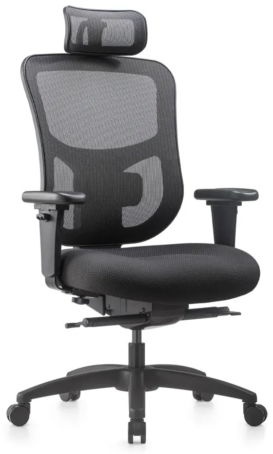 Office Pro Kancelářská ergonomická židle NATUS Q24 – síťovaná, nosnost 180 kg, záruka 3 roky černá