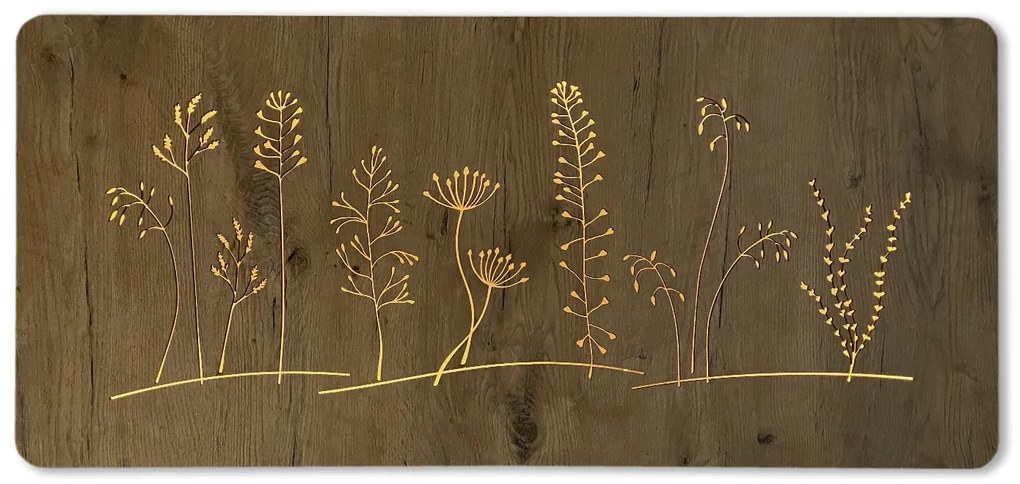 Li-Go "Louka" světelný obraz 230V 90x42cm provedení povrchu: dub světlý