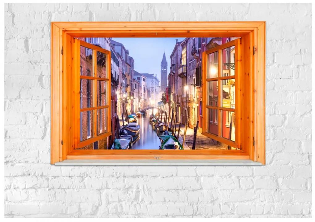 Tapeta okno do Benátek (200x140 cm) - Murando DeLuxe | BIANO