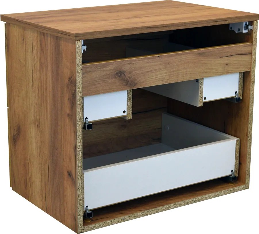 Comodo Koupelnová skříňka pod deskové umyvadlo Agria GO 60-HD- zlatý dub/zlatý dub