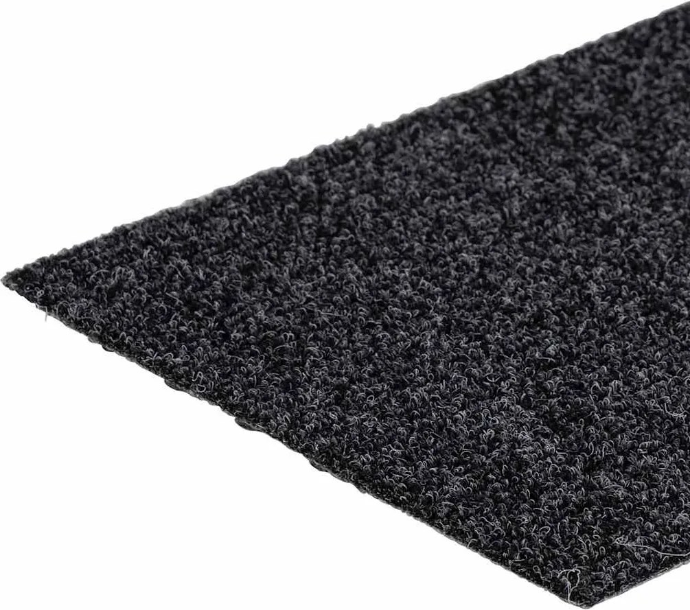 Schodové rohože samolepicí 15 ks 76 x 20 cm tmavě šedé obdélníkové 326925