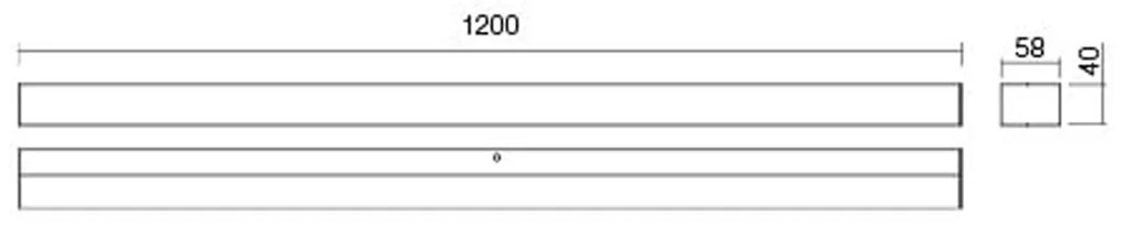 Redo 01-2290 koupelnové nástěnné LED svítidlo Task chrom, 24W, 3000K, 120cm