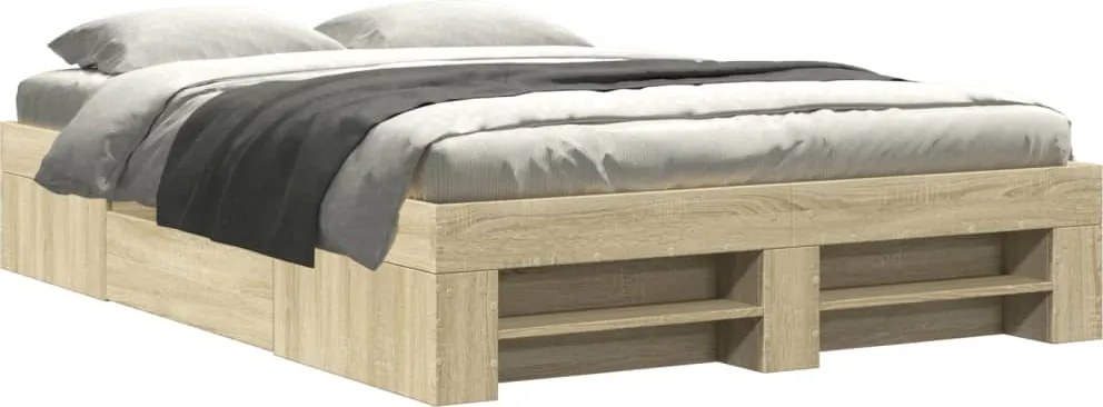 Rám postele bez matrace dub sonoma 120x190 cm kompozitní dřevo 3295515