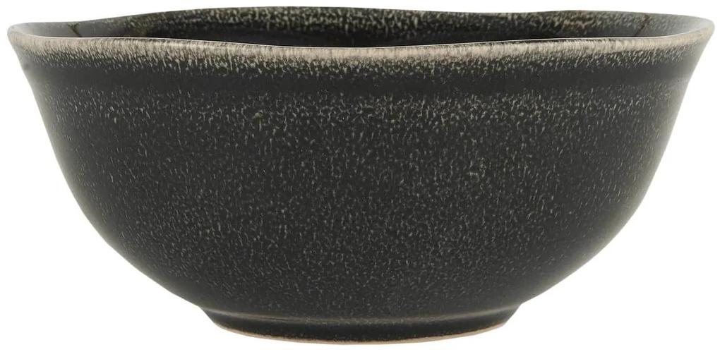 IB LAURSEN Keramická miska Black Dunes, černá barva, keramika