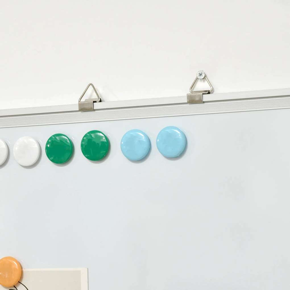 HOMCOM Magnetická tabule se 4 pery, 1 houbičkou, 10 magnety, suché stírání, bílá| Aosom