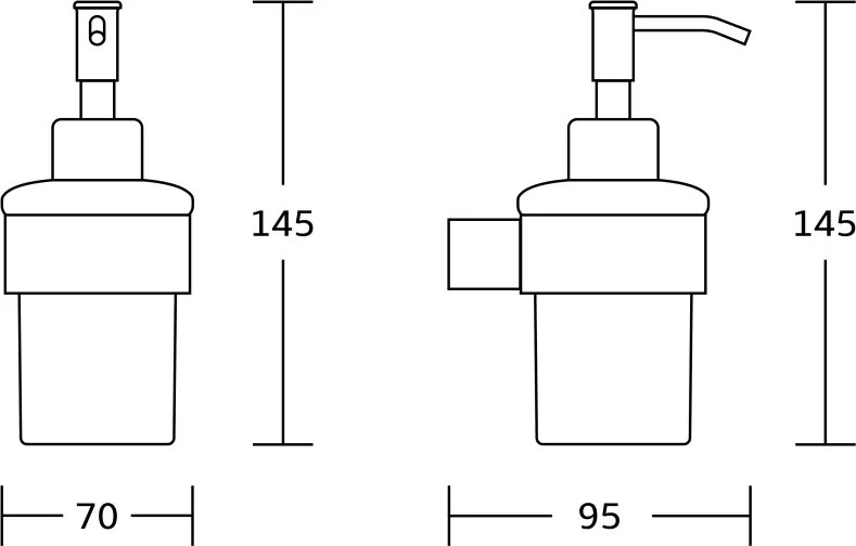 Mexen Adox, nástěnný dávkovač mýdla, zlatá lesklá, 70182388-50