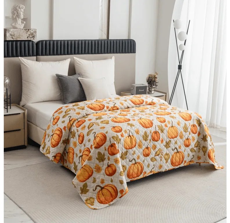 Přehoz na postel AUTUMN PUMPKINS, barevný Rozměr: 220 x 240 cm