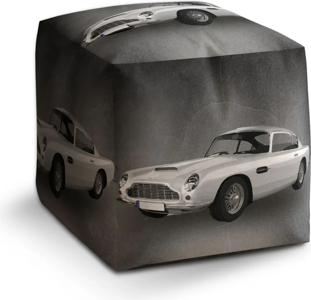 Sablio Taburet Cube Aston Martin Tmavé pozadí - 50x50x50 cm