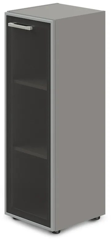Střední úzká skříň TopOffice, pravá, 39,9 x 40,4 x 119,5 cm, šedá