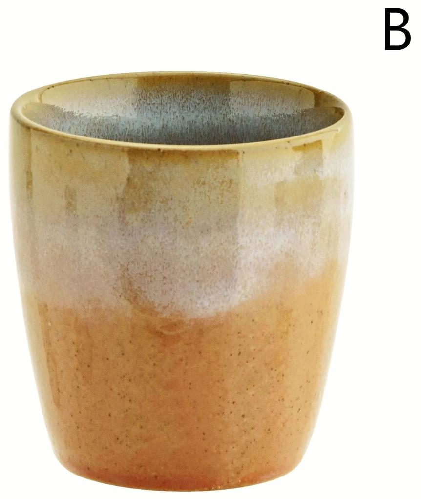 MADAM STOLTZ Kameninový hrnek Multi 250 ml A, žlutá barva, keramika