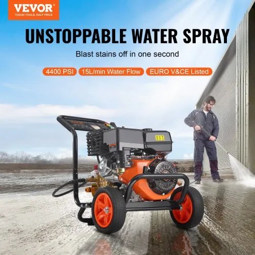 Plynová tlaková myčka 303,4 bar 15 l/min 9,8 l/min se sadou 5 trysek pro automobily