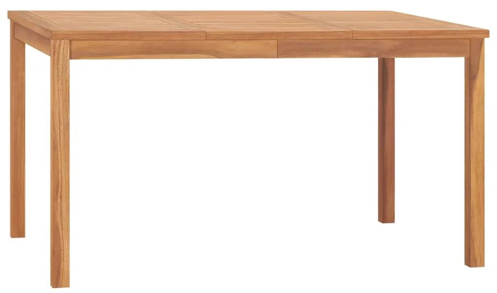 315619 vidaXL Zahradní jídelní stůl 140 x 80 x 77 cm masivní teakové dřevo