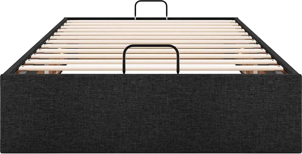 Osmanský rám postele bez matrací černá 90x200 cm textil 3310849