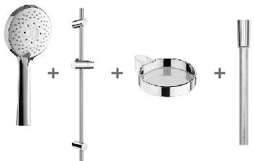 Jika Cubito Pure - Sprchová souprava Cubito-N 11 cm, 4 proudy, chrom H3651X00044721