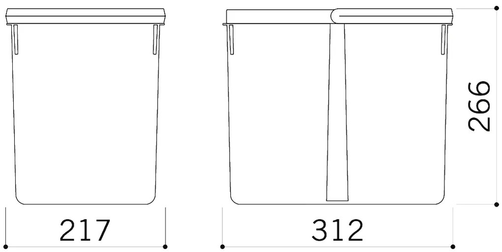 In-Design Odpadkový koš UNION volně stojící 15 L včetně víka a madla - antracit Typ víka: s protizápachovou tabletou