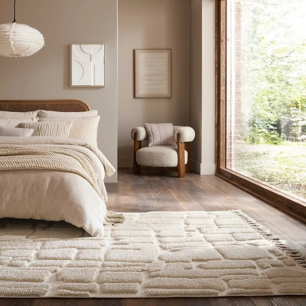 Krémový koberec 133x190 cm Esra Cobbled – Flair Rugs