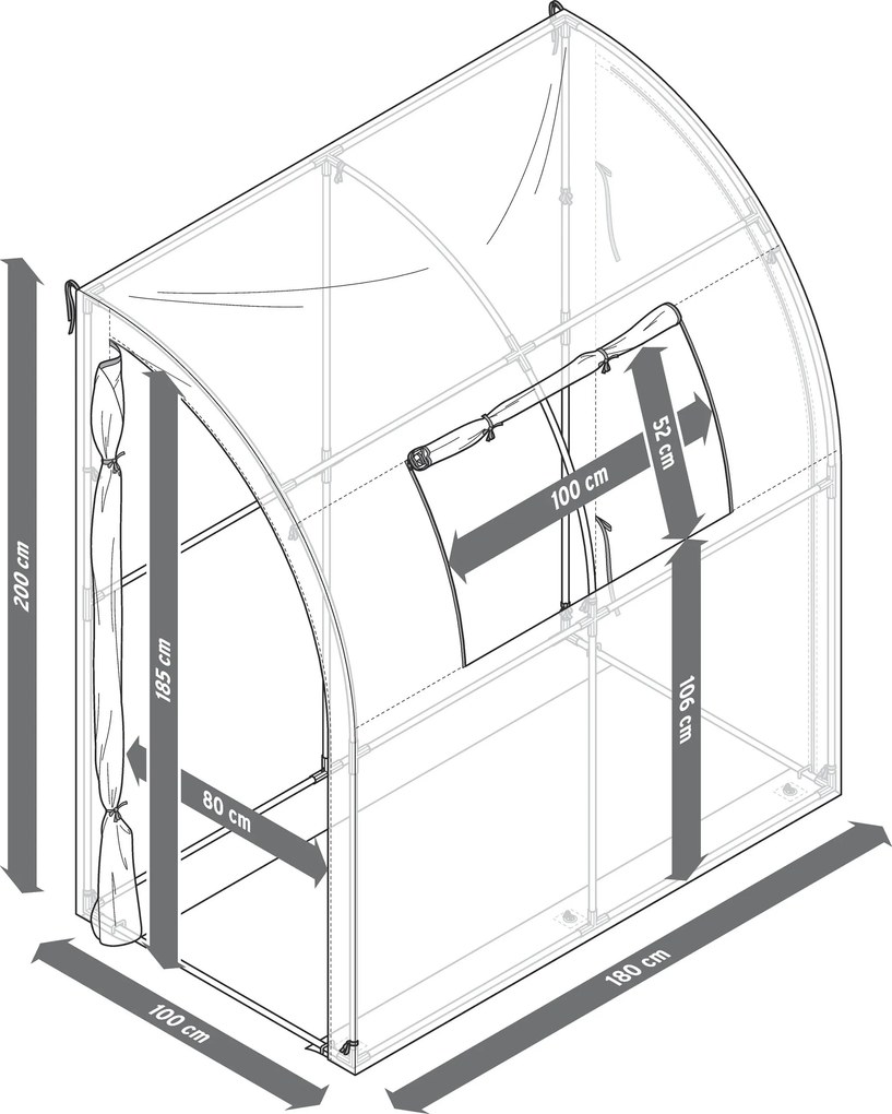 Tchibo - Opěrný stan na ochranu rostlin - barva: zelená