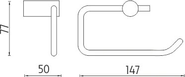 Nimco Držák na toaletní papír BORMO černá - BRC 11055-90