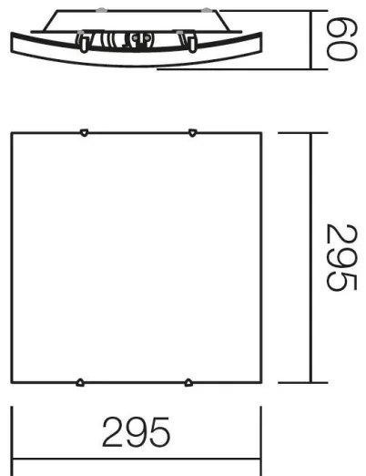 Redo 05-812 - Stropní svítidlo SHAKE 1xE27/42W/230V 29,5x29,5 cm bílá