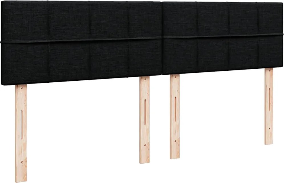 Box spring postel s matrací černá 200x200 cm textil 3286789