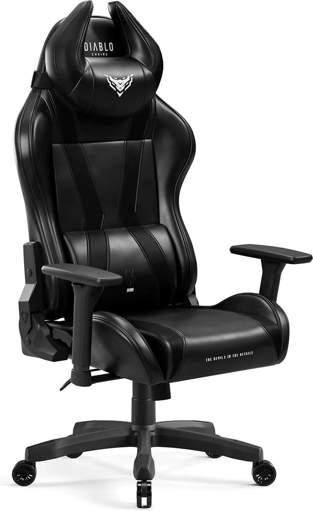Herní židle z ekokůže Normal Size, černá: Diablo X-Horn 2.0