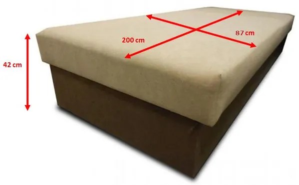 Válenda Dana 90x200, hnědá