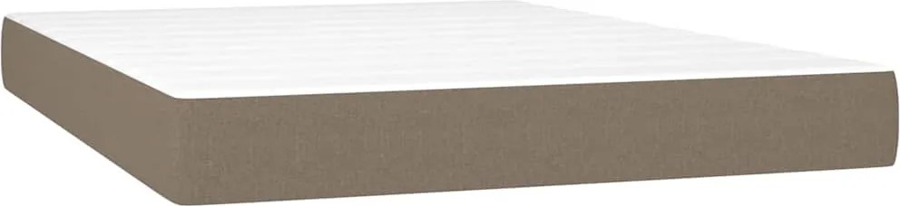 Box spring postel s matrací taupe 140x190 cm textil 3129789