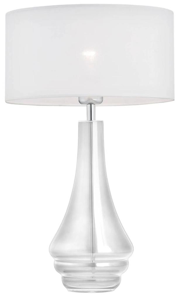 Stolní lampa Arabesca, transparentní, bílé
