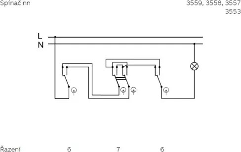 ABB Swing (L) vypínač č.7So světle šedá 3557G-A07341 S1