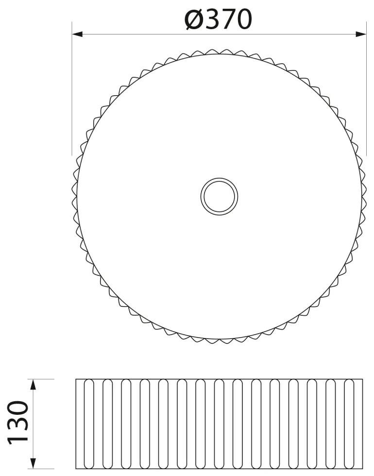 Sapho PICOBELLO keramické umyvadlo na desku Ø 37cm, bílá AR484