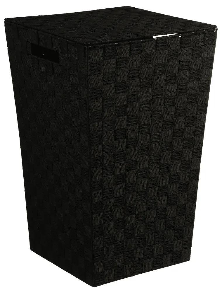 Box na špinavé prádlo v černé barvě, černý koš na prádlo, látkový koš na  prádlo, koupelnový koš, box na prádlo (3560238545645) | BIANO