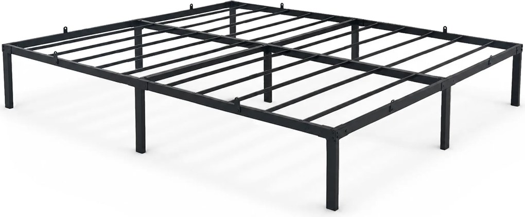 Skládací kovový rám postele Lowa 160x200 černý