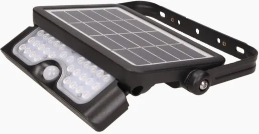 Solární reflektor ORNO AD-SL-6108BLR4, 500lm, IP65, 4000K, 2x1500mAh, černá