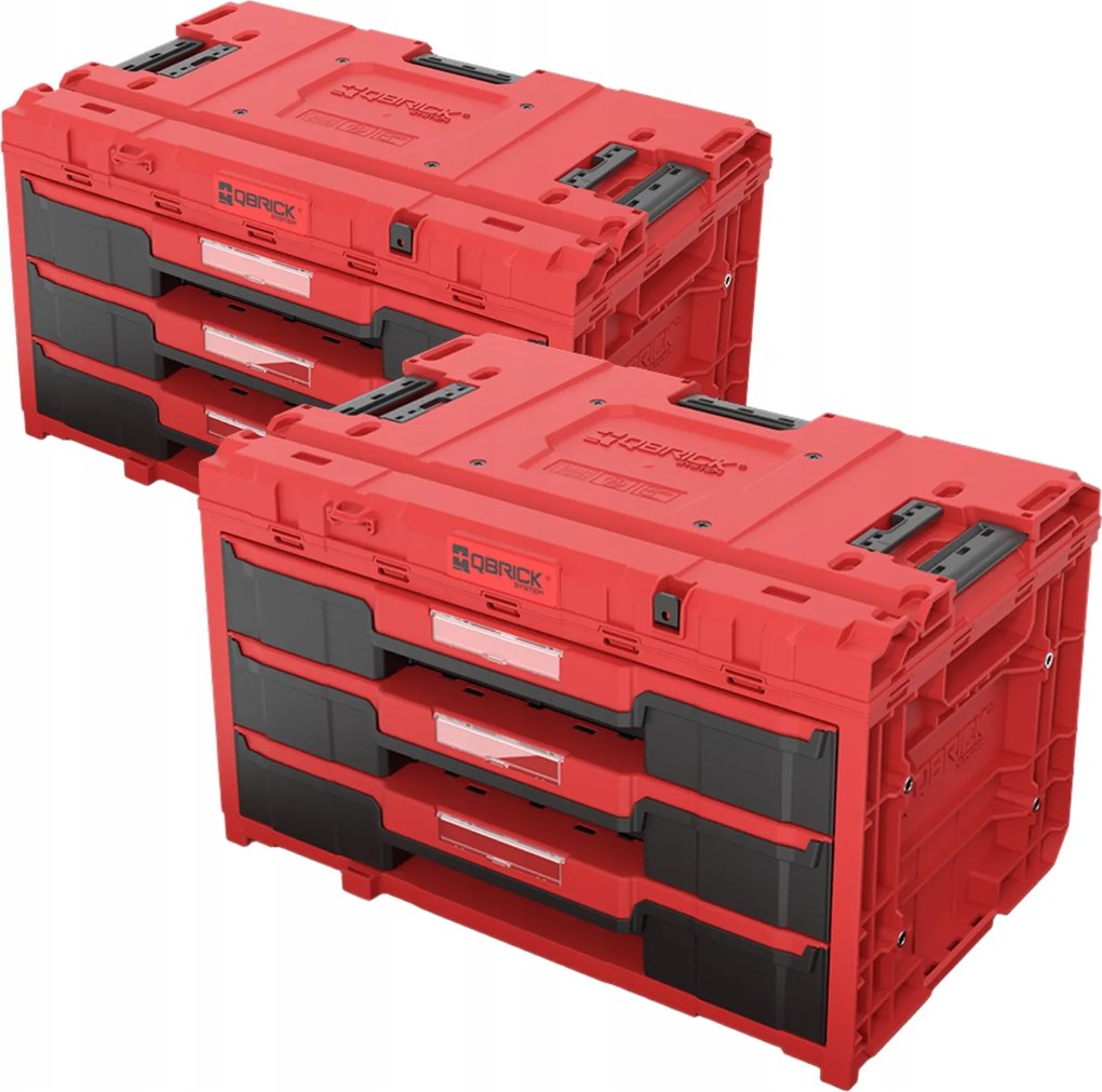 Qbrick System One Drawer 3 Toolbox 2.0 Red Ultra Hd box x2