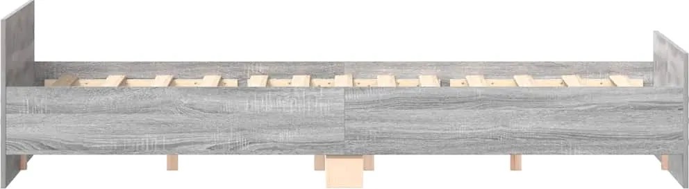 Rám postele s hlavovým a nožním čelem šedý sonoma 160 x 200 cm 3203766
