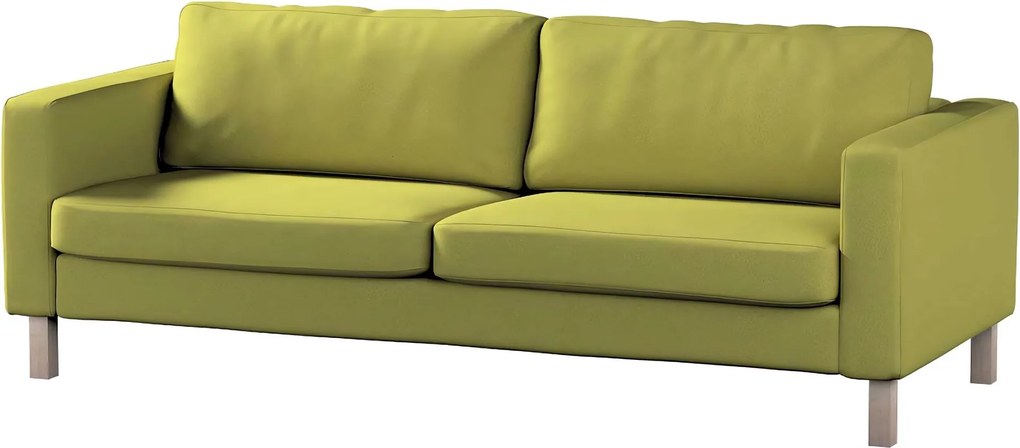 Potah na pohovku IKEA Karlstad, 3-místná, rozkládací barva zelená látka lesklé, sametová