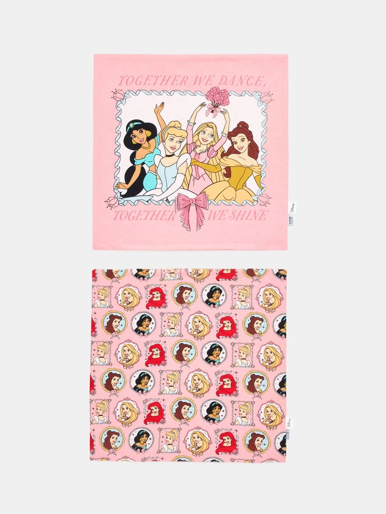 Sinsay - Bavlněné povlaky na polštáře Disney Princess 2 pack - růžová